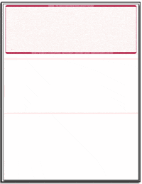 Blank Check Paper Maroon - Top Position - Double Perforations